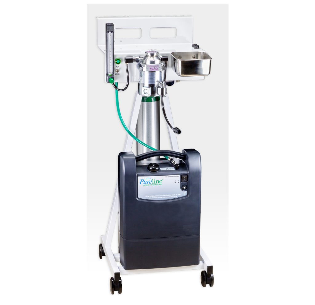 Pureline® M6100 Mobile Non-Rebreathing”Free Oxygen” Anesthesia Machine ...